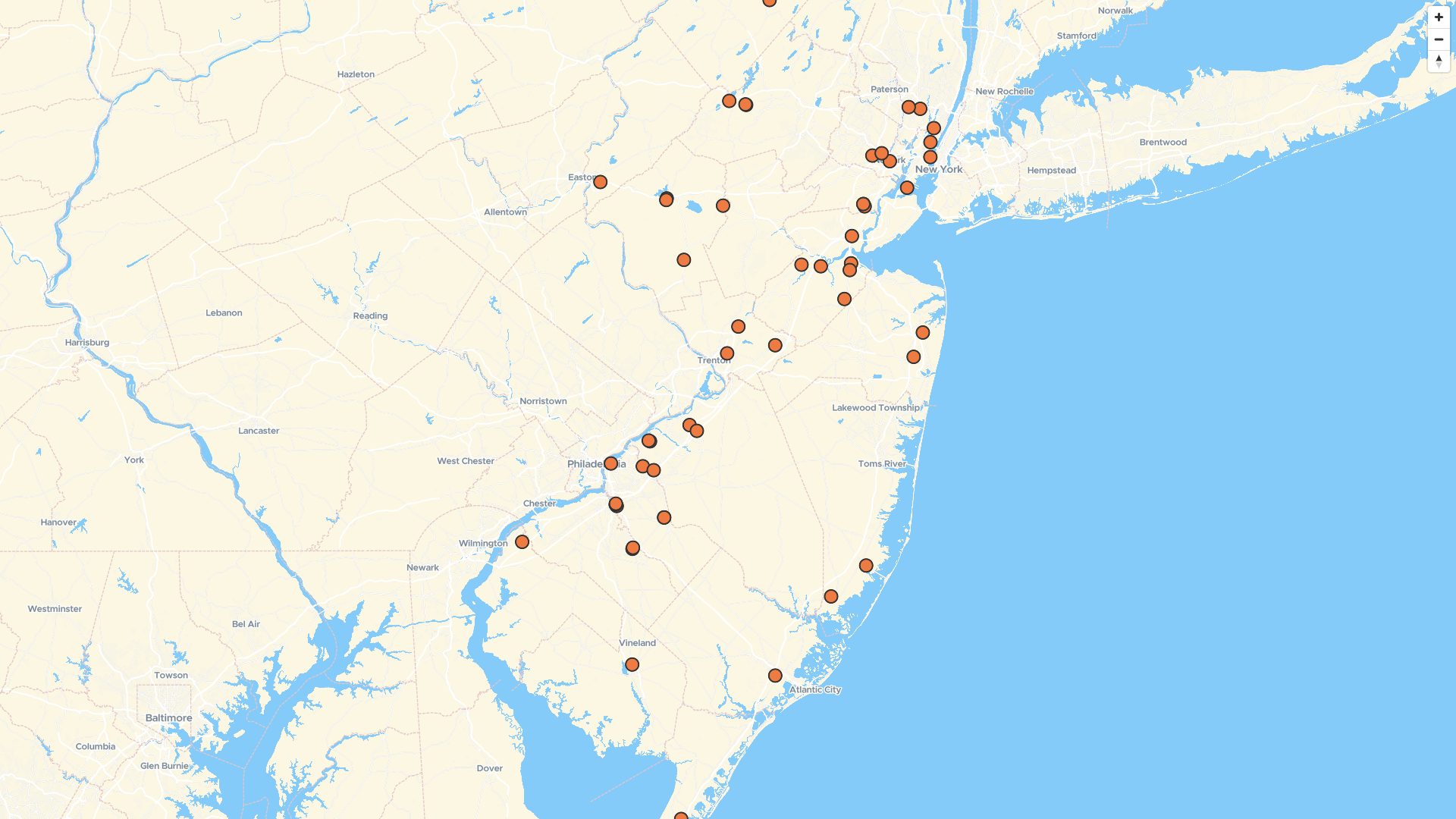 Map of Walmart locations in New Jersey, US | Mapstack