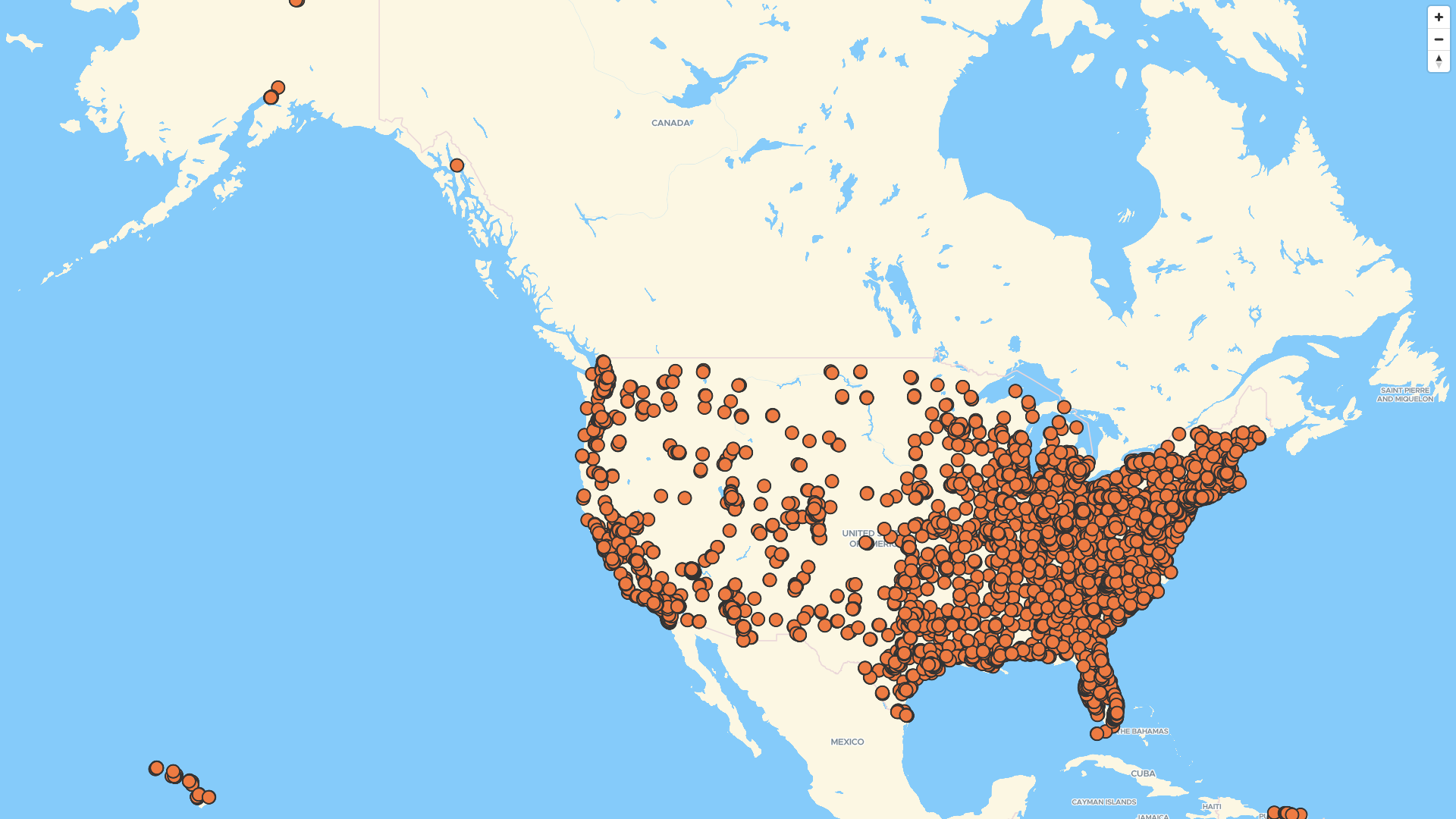 Map of Enterprise Rent-A-Car locations, US | Mapstack