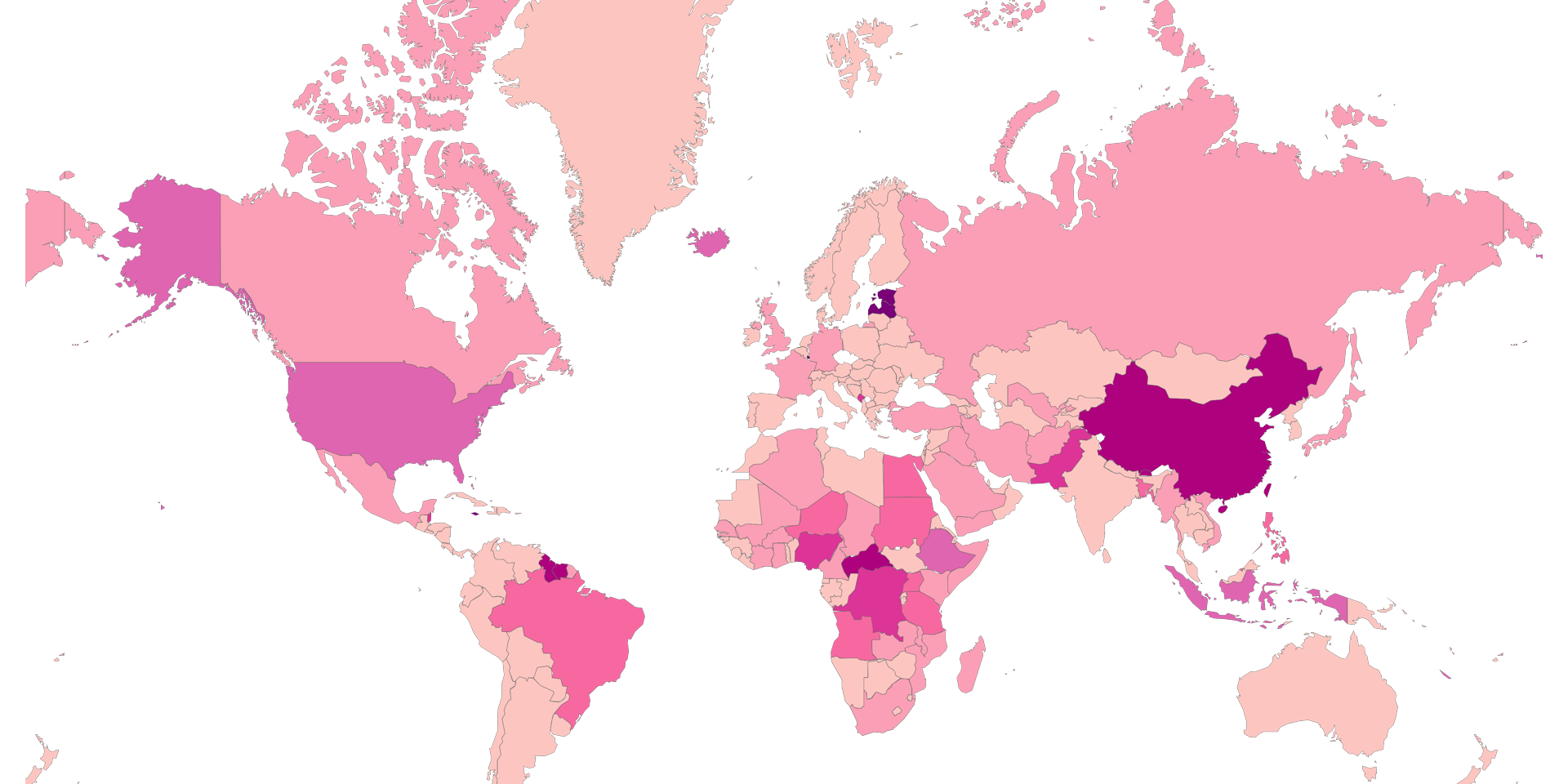 Earth 2100 by Country Map | Mapstack