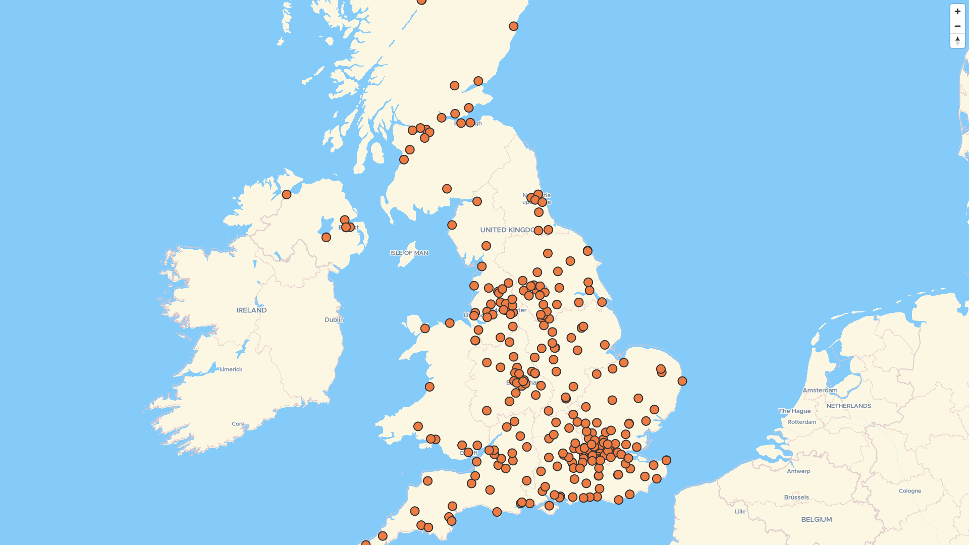 Map of Euro Car Parts locations, UK | Mapstack