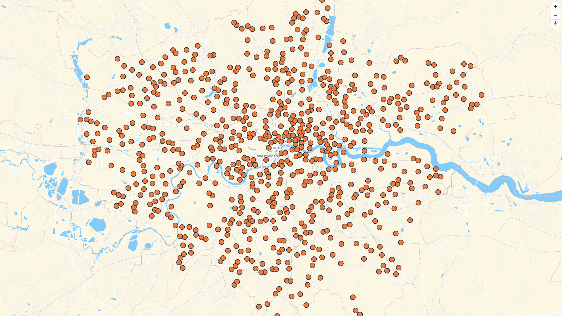 Map of Evri ParcelShop locations in London, UK | Mapstack