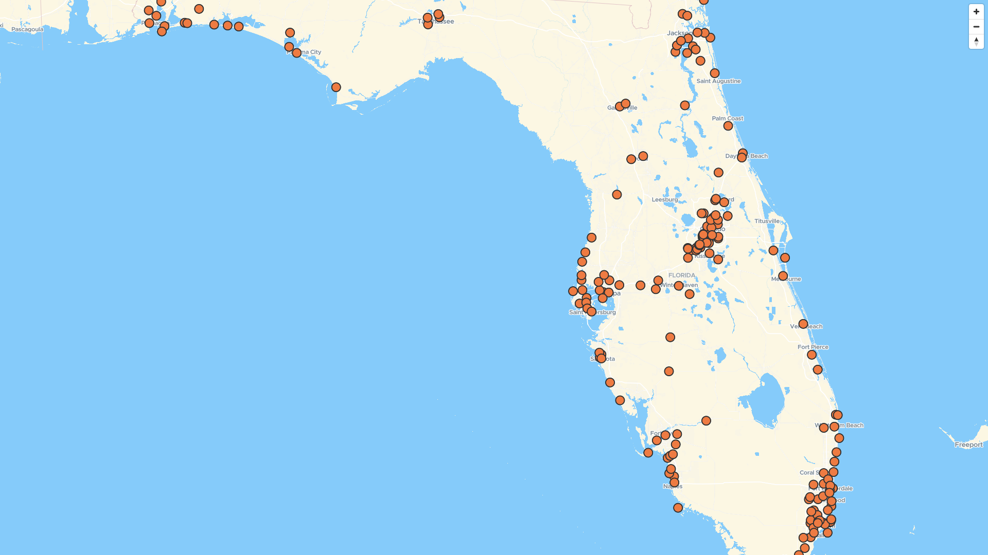 Map of Hertz Rent A Car locations in Florida, US | Mapstack