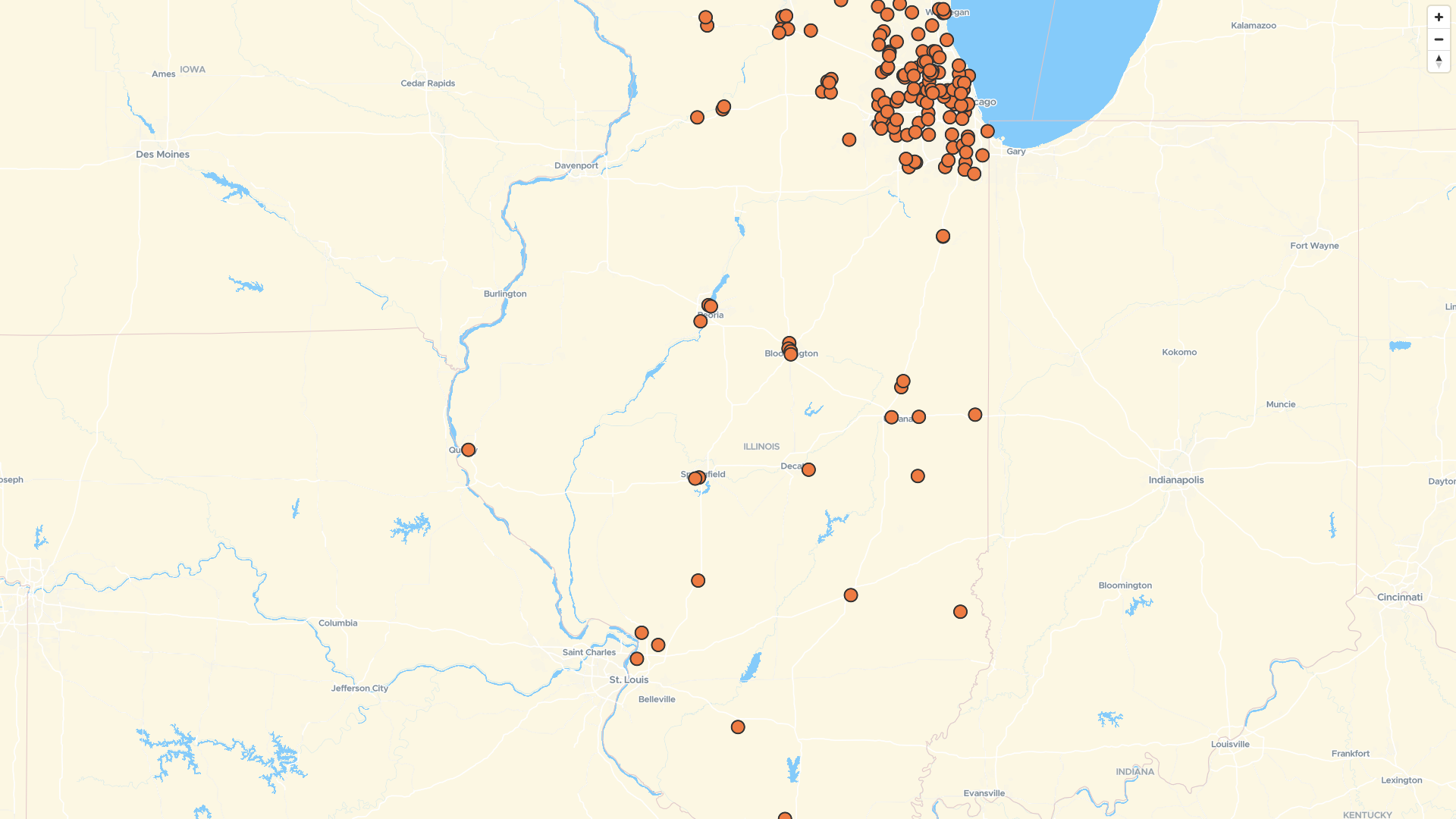 Map of Smart Start Ignition Interlock locations in Illinois, US | Mapstack