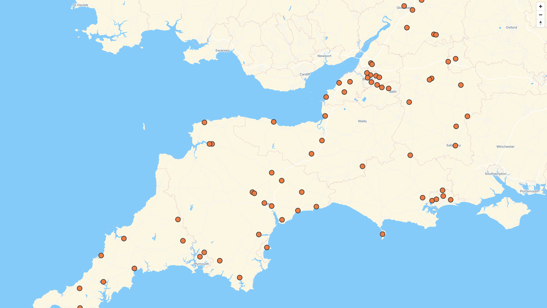 Map of Tesco Mobile locations in South West, UK | Mapstack