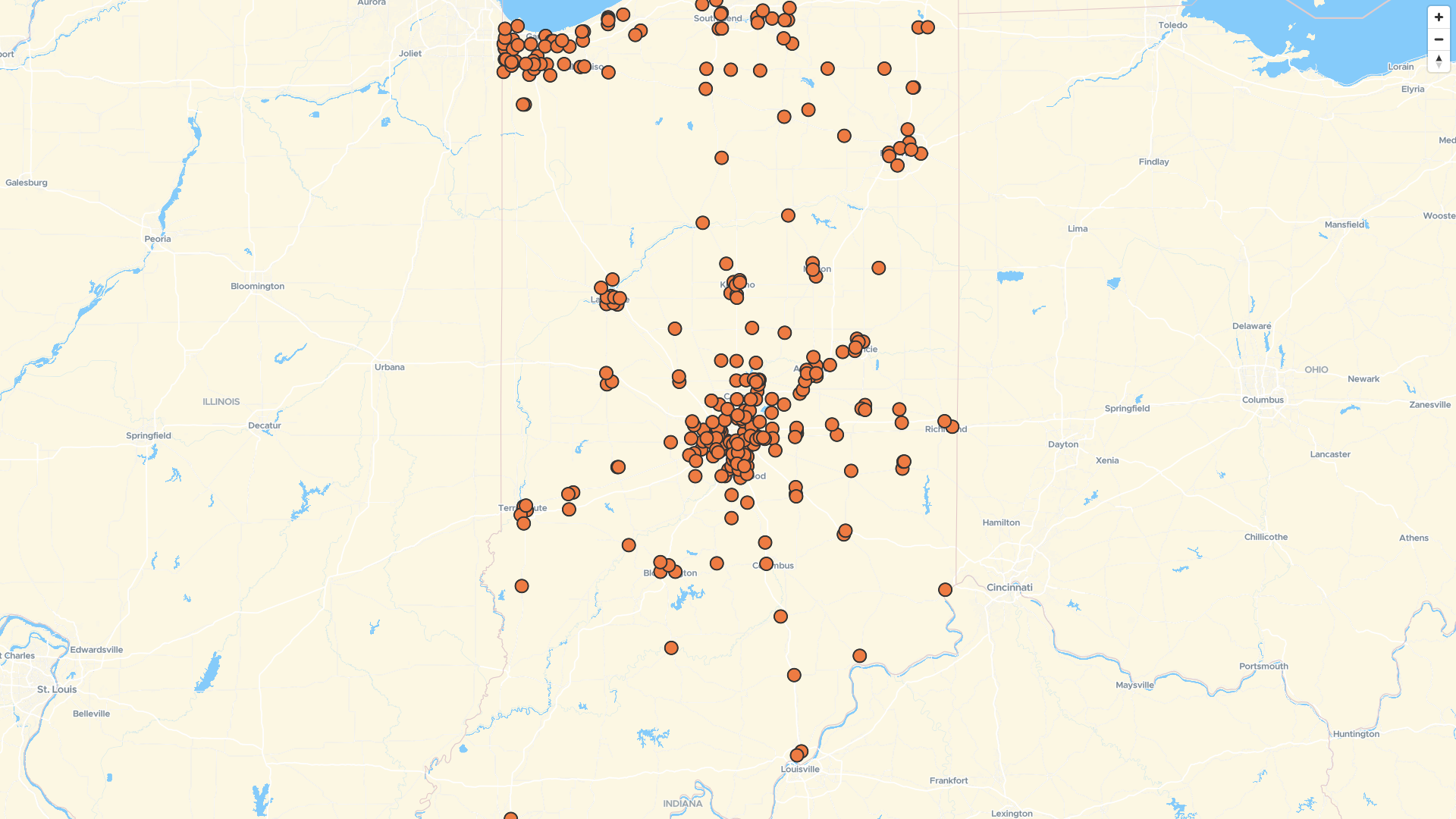 Map of Speedway locations in Indiana, US | Mapstack