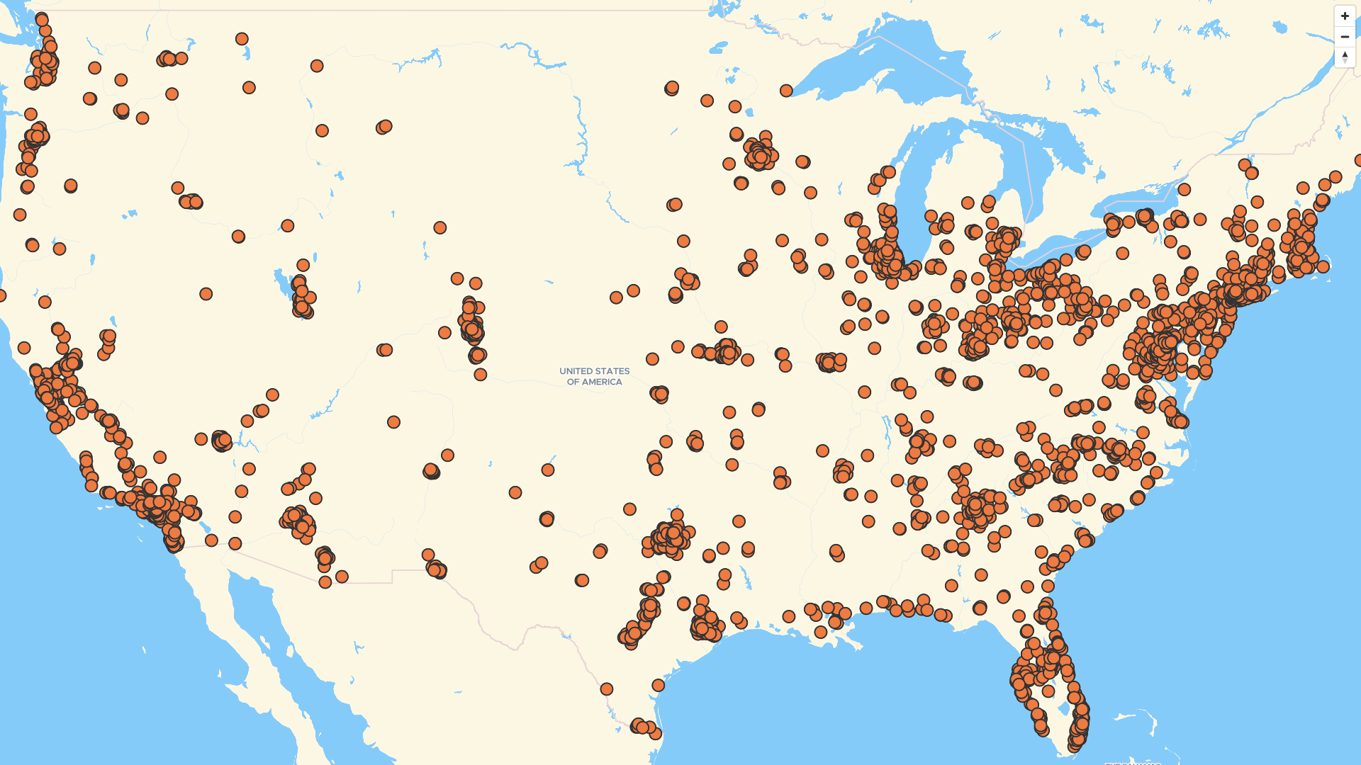 Map of Chipotle Mexican Grill locations, US | Mapstack