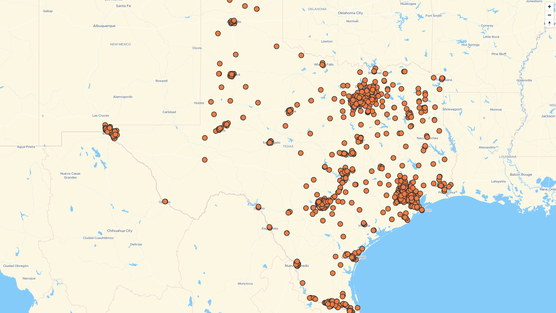 Map of Dollar Tree locations in Texas, US | Mapstack