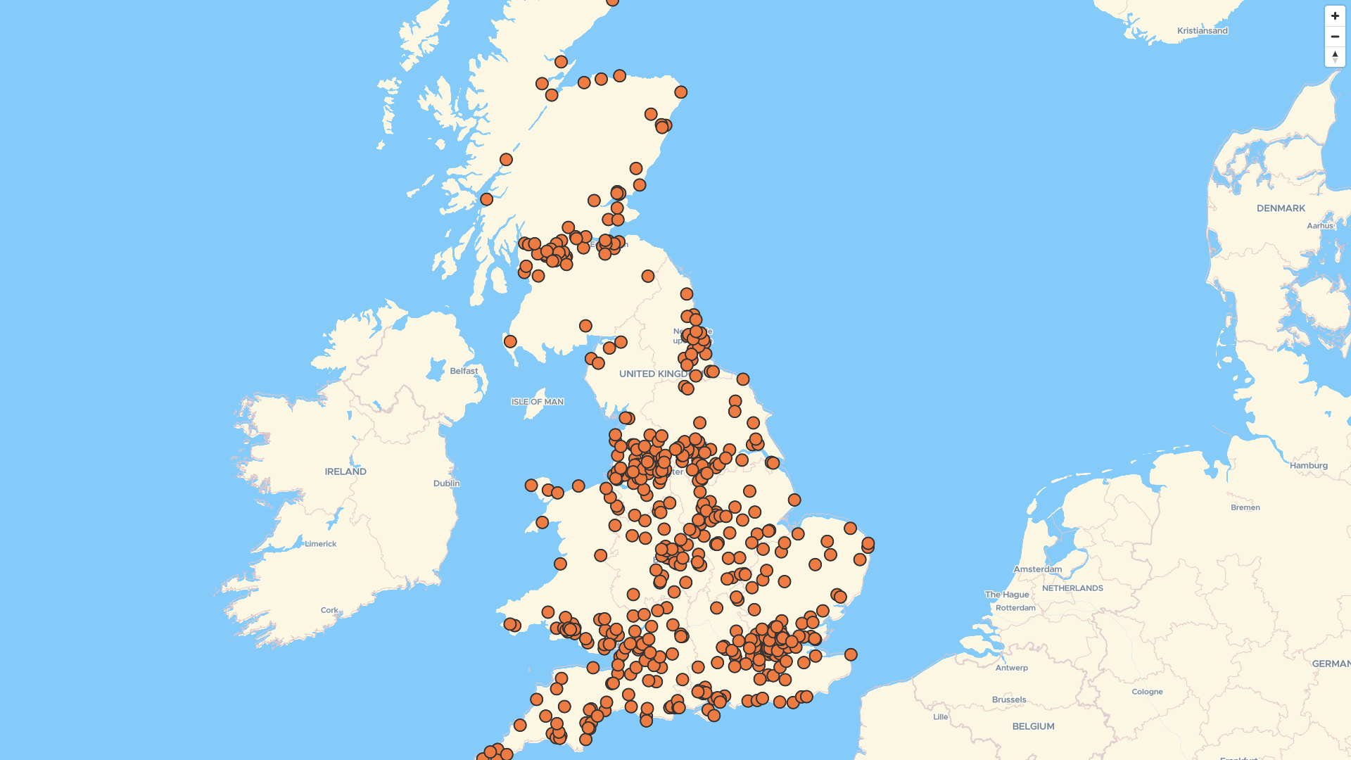 Map of Lidl GB locations, UK | Mapstack