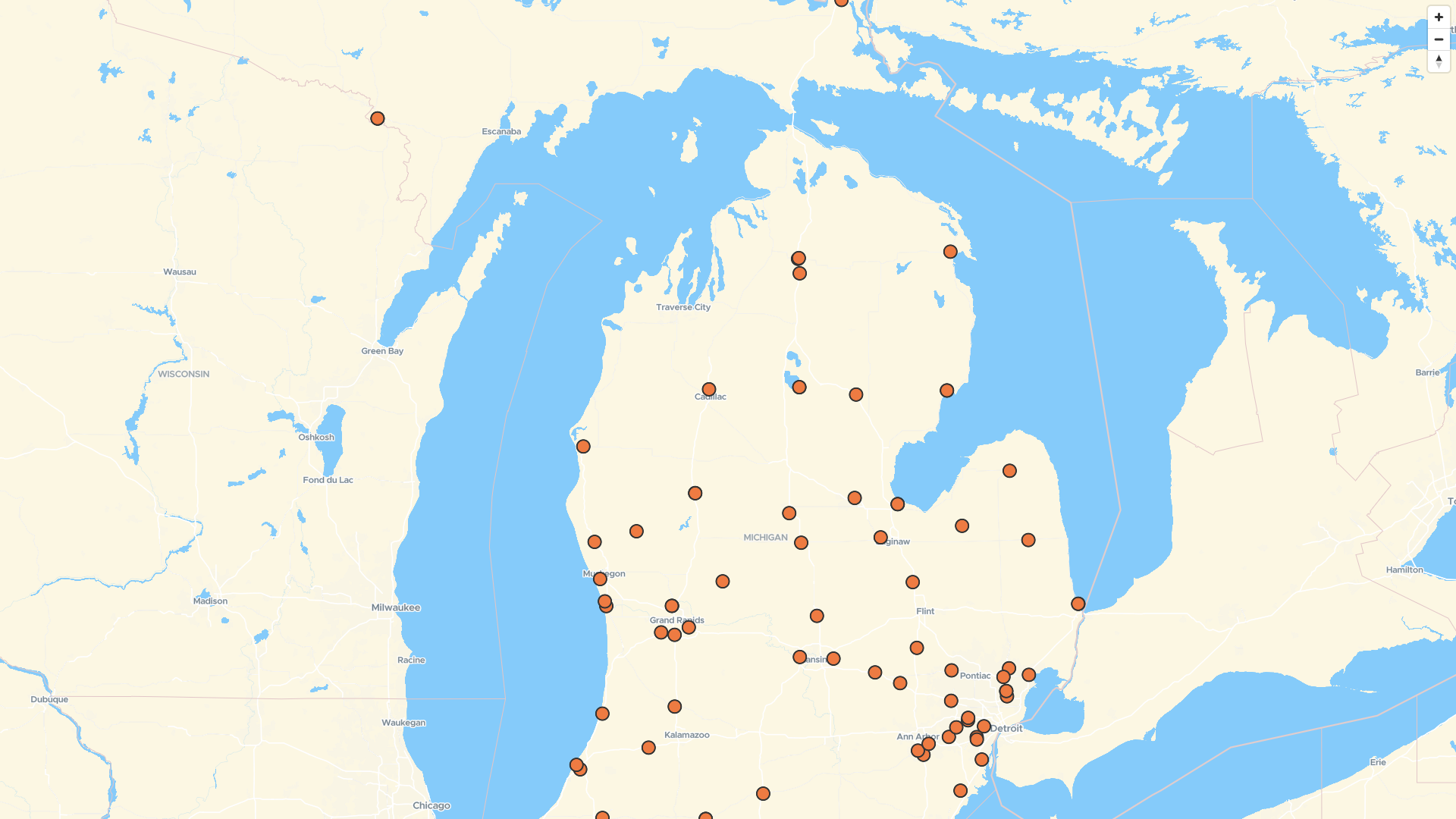 Map of Walmart locations in Michigan, US | Mapstack