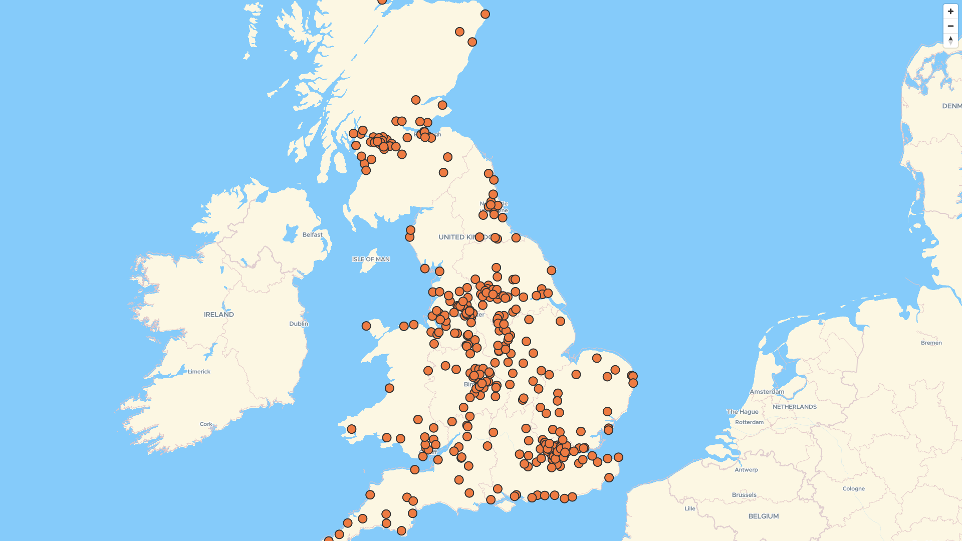 Map of Morrisons locations, UK | Mapstack