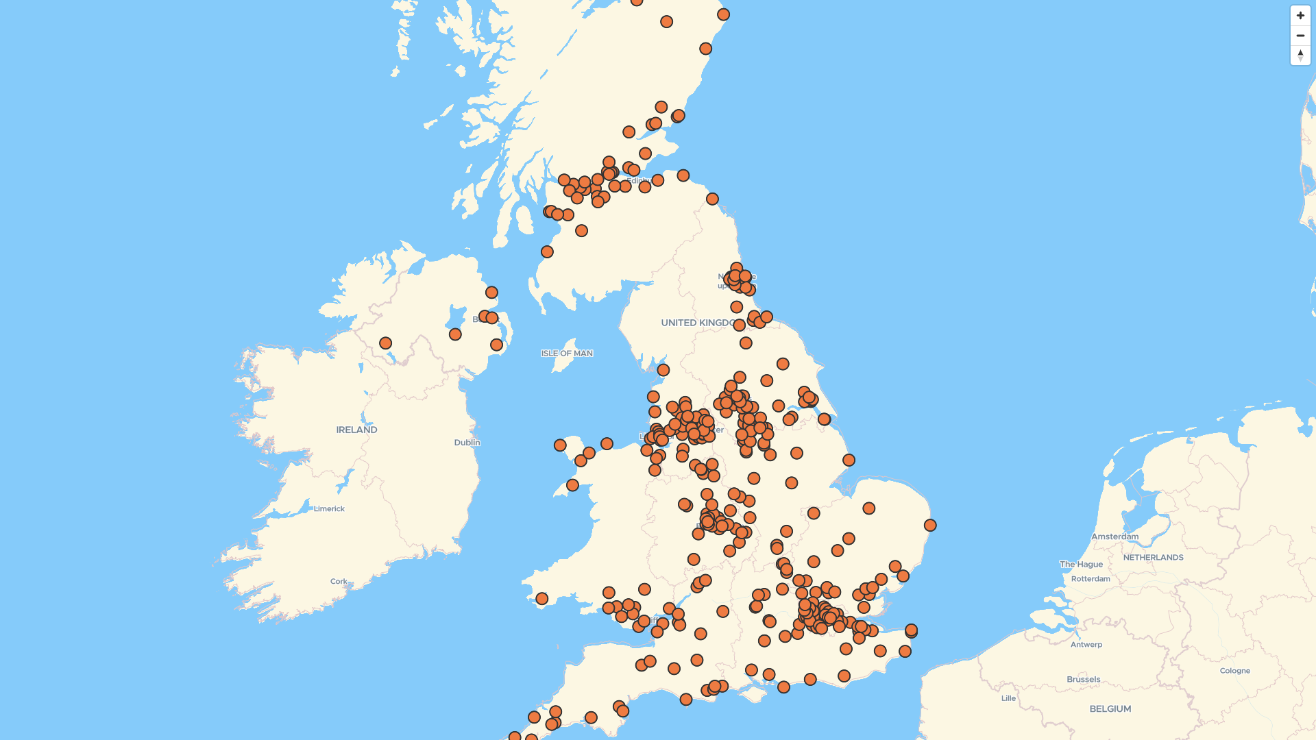 Map of Asda locations, UK | Mapstack