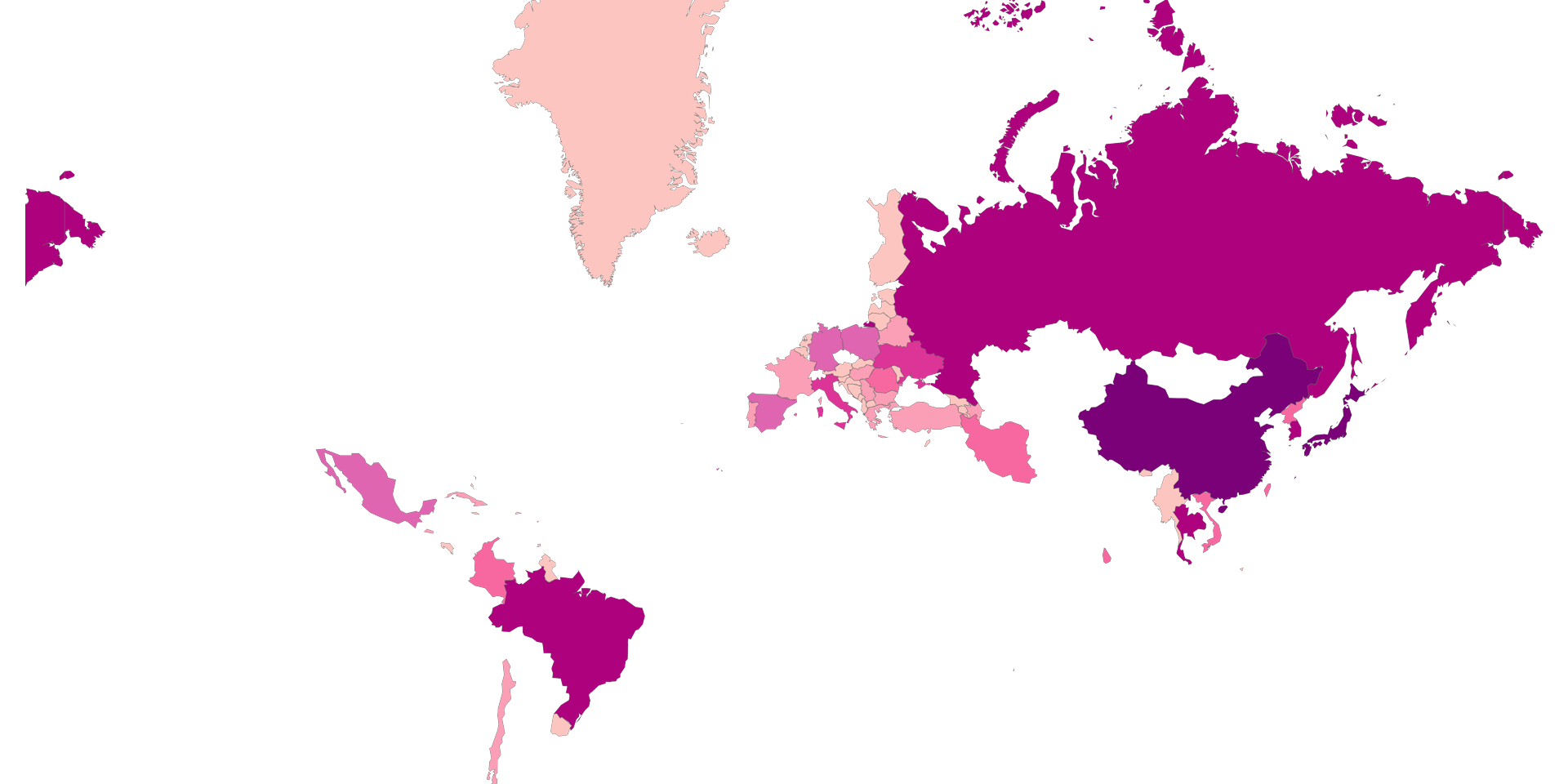 Countries with Population Decrease by 2100 Map | Mapstack