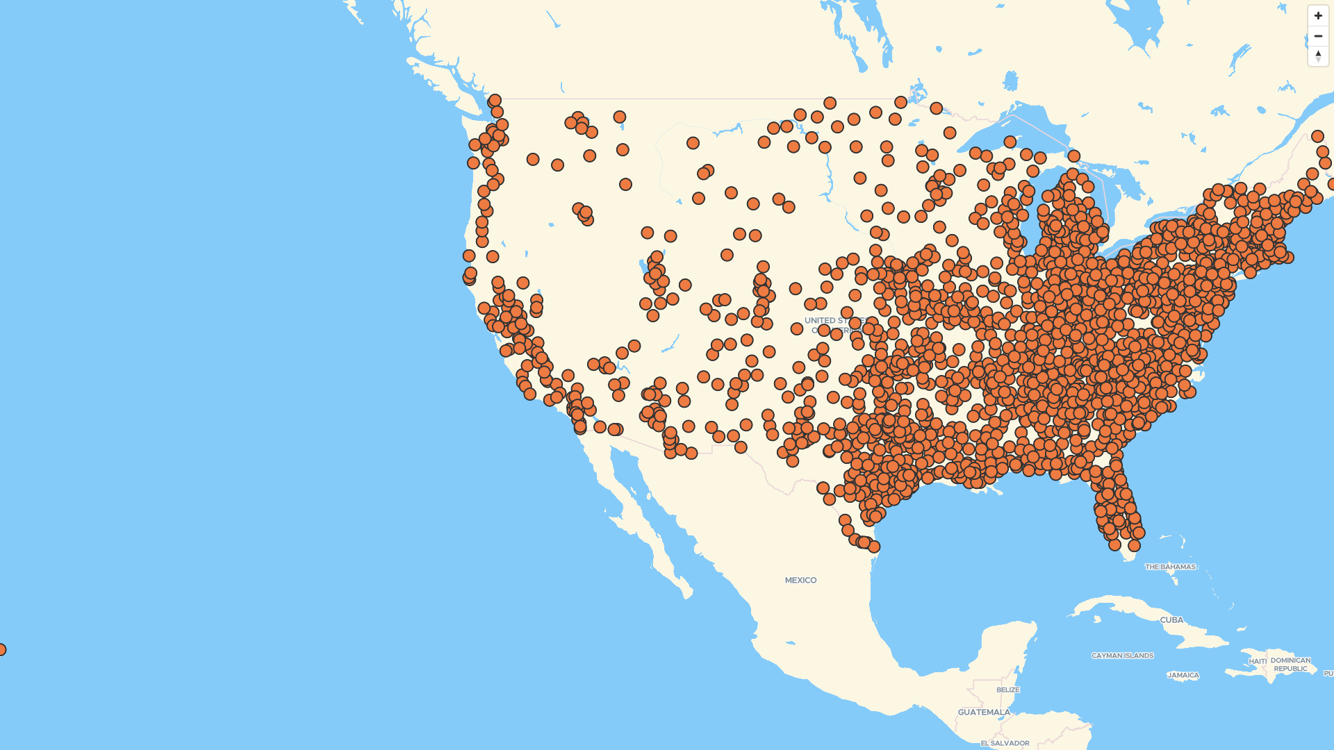 Map of Tractor Supply Co. locations, US | Mapstack