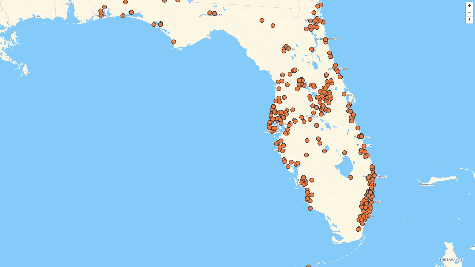 Map of Quest Diagnostics locations in Florida, US | Mapstack