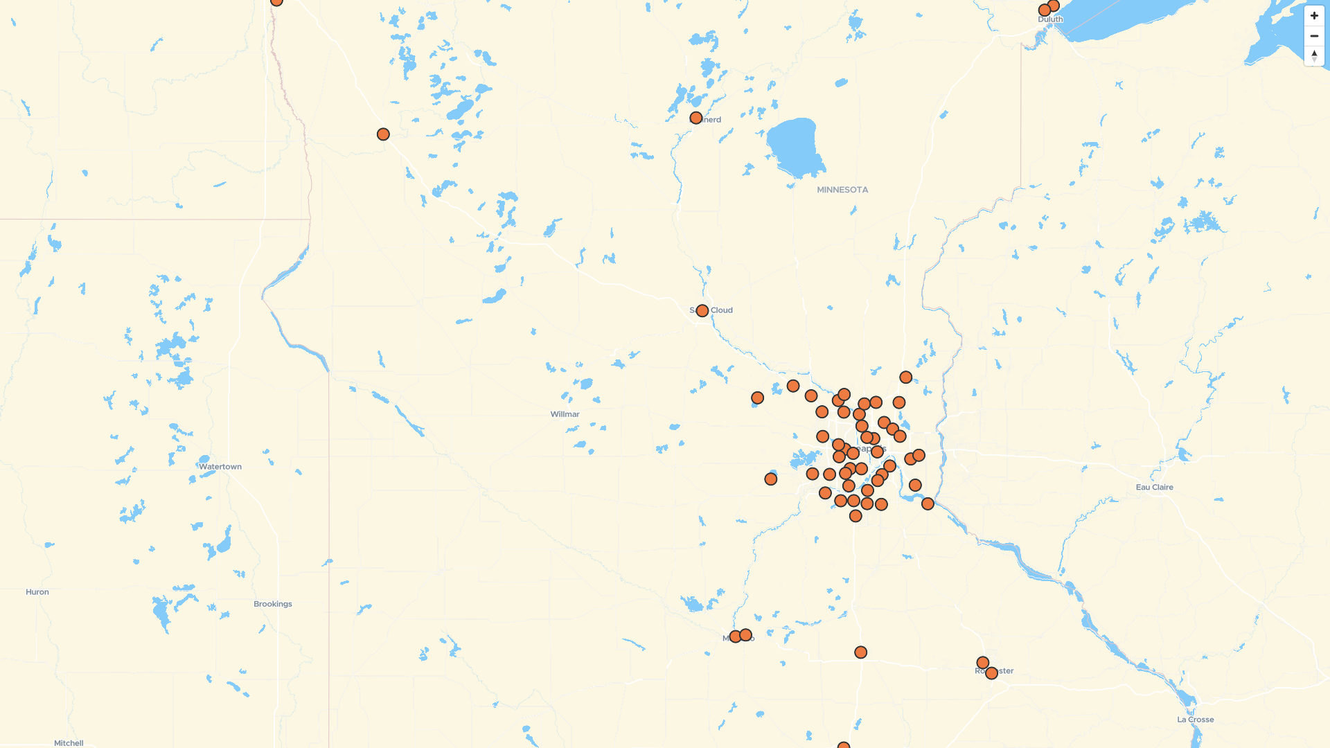 Map of Jersey Mike's Subs locations in Minnesota, US | Mapstack