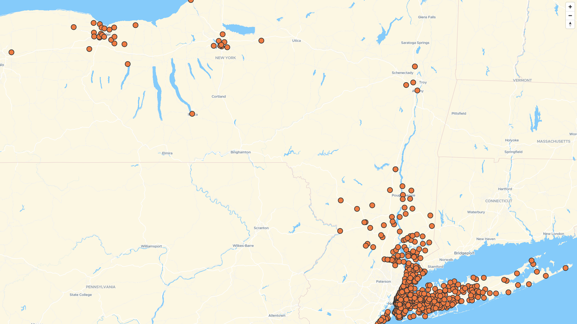 Map of Chase ATM locations in New York, US | Mapstack