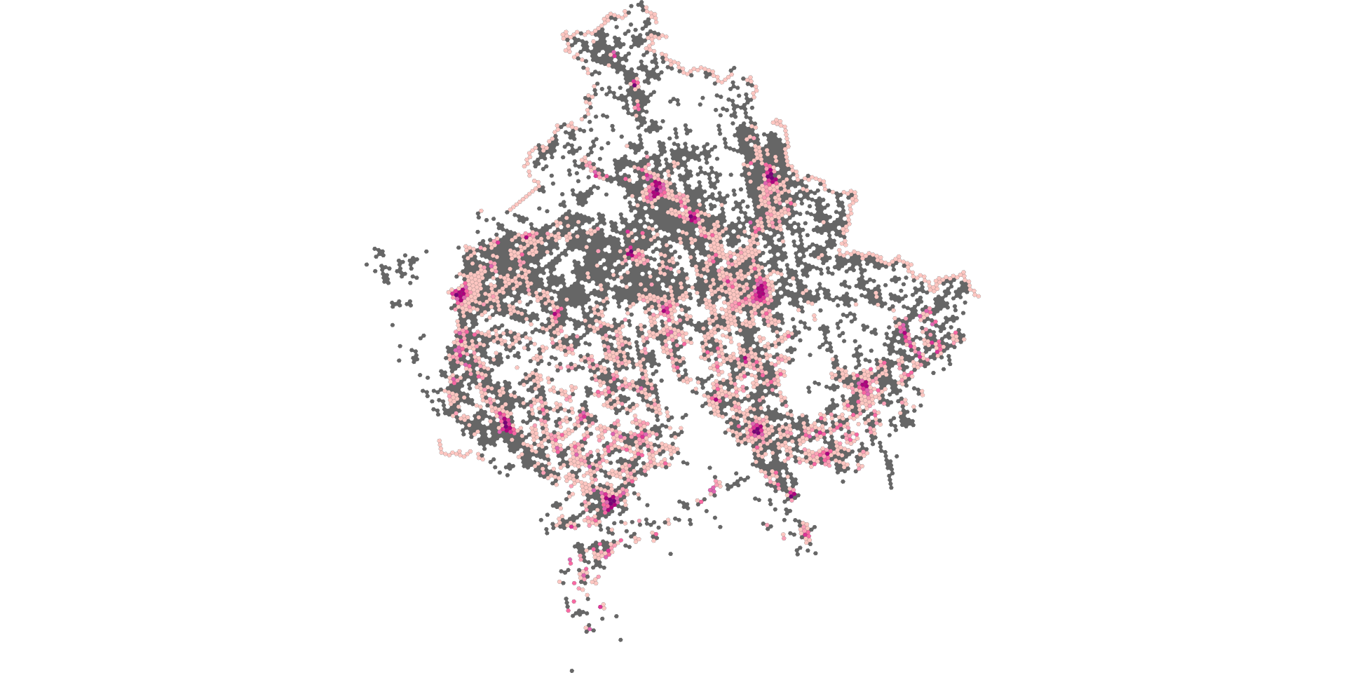 Kosovo Population Density 1975 2020 Mapstack