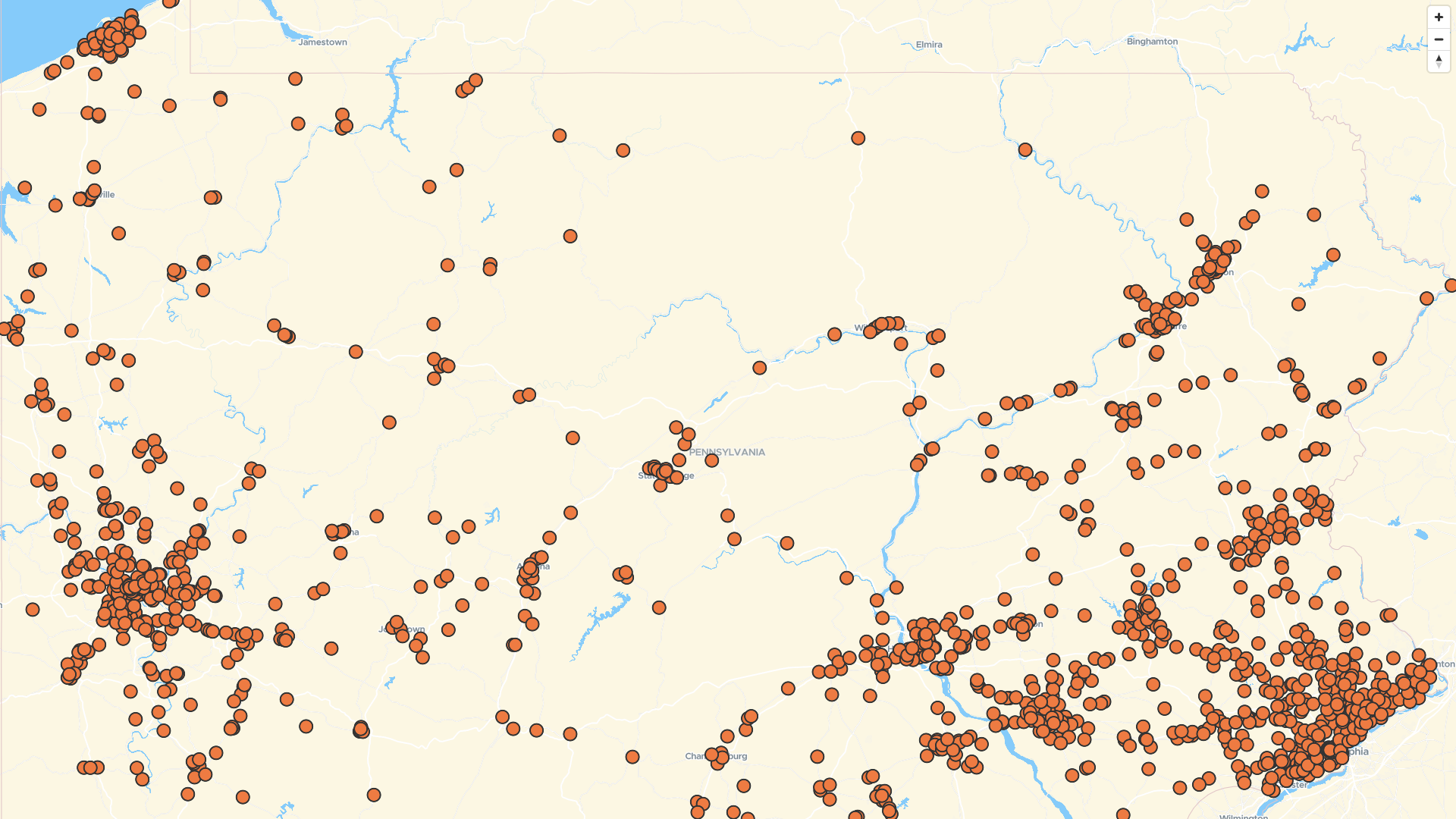 Map of PNC ATM locations in Pennsylvania, US | Mapstack