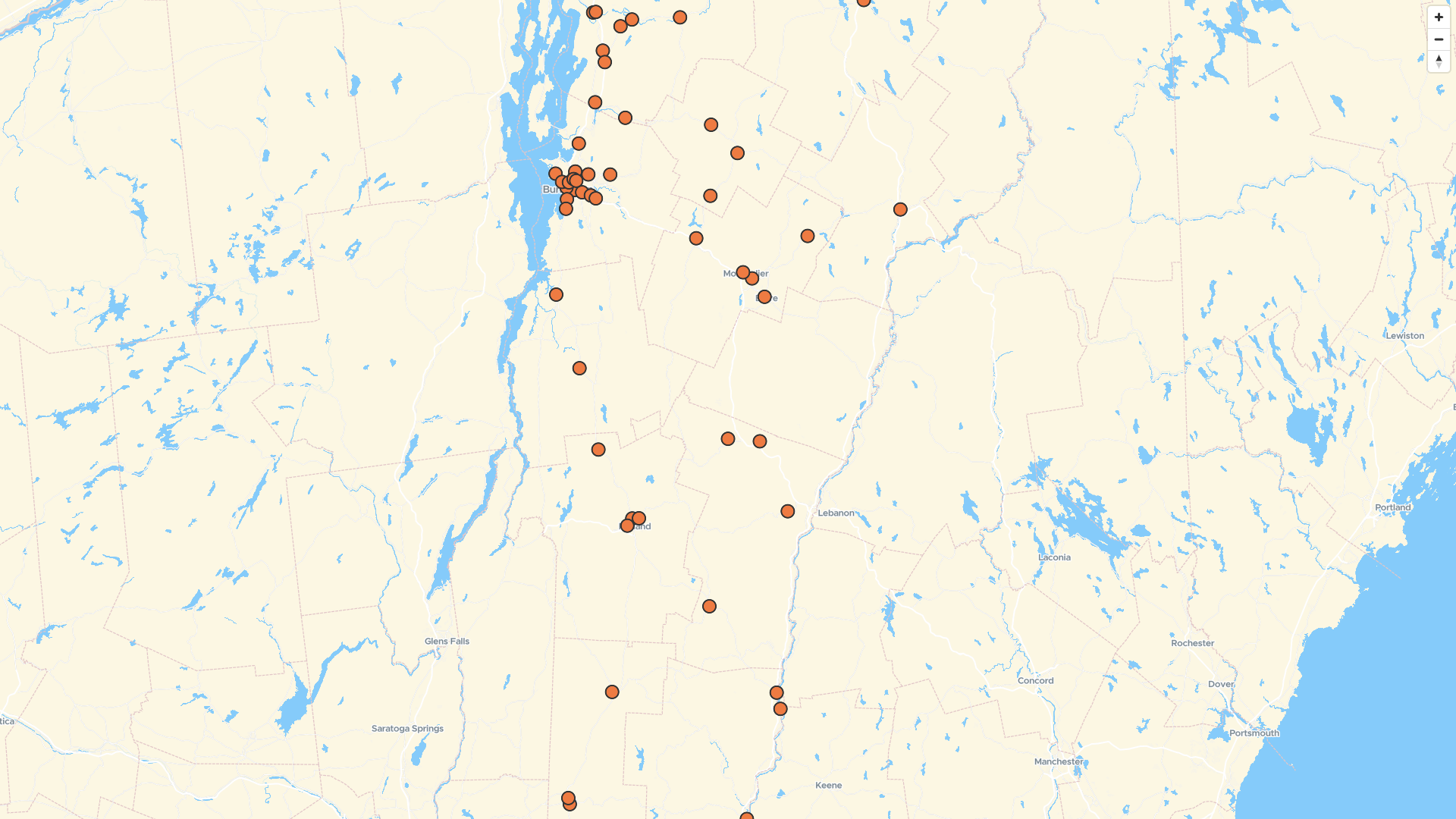 Map of Shell locations in Vermont, US | Mapstack