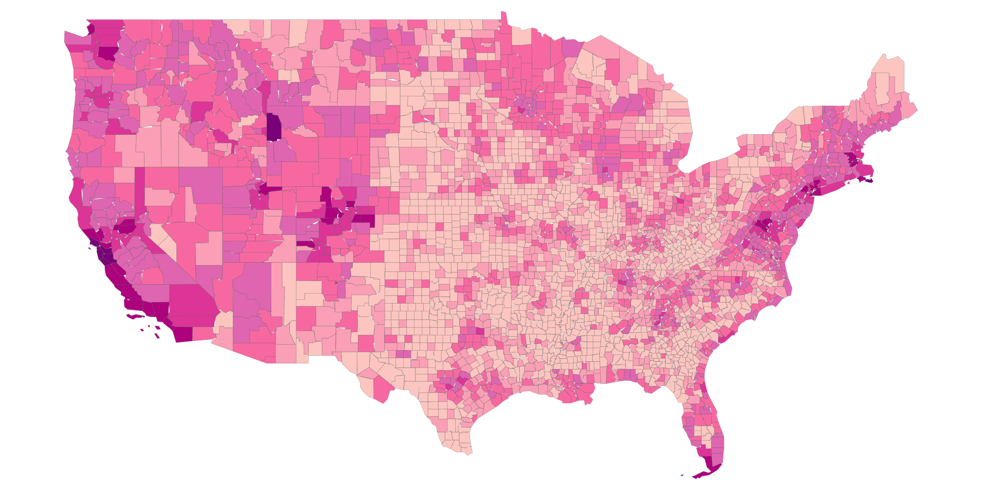 US County Household income Map | Mapstack