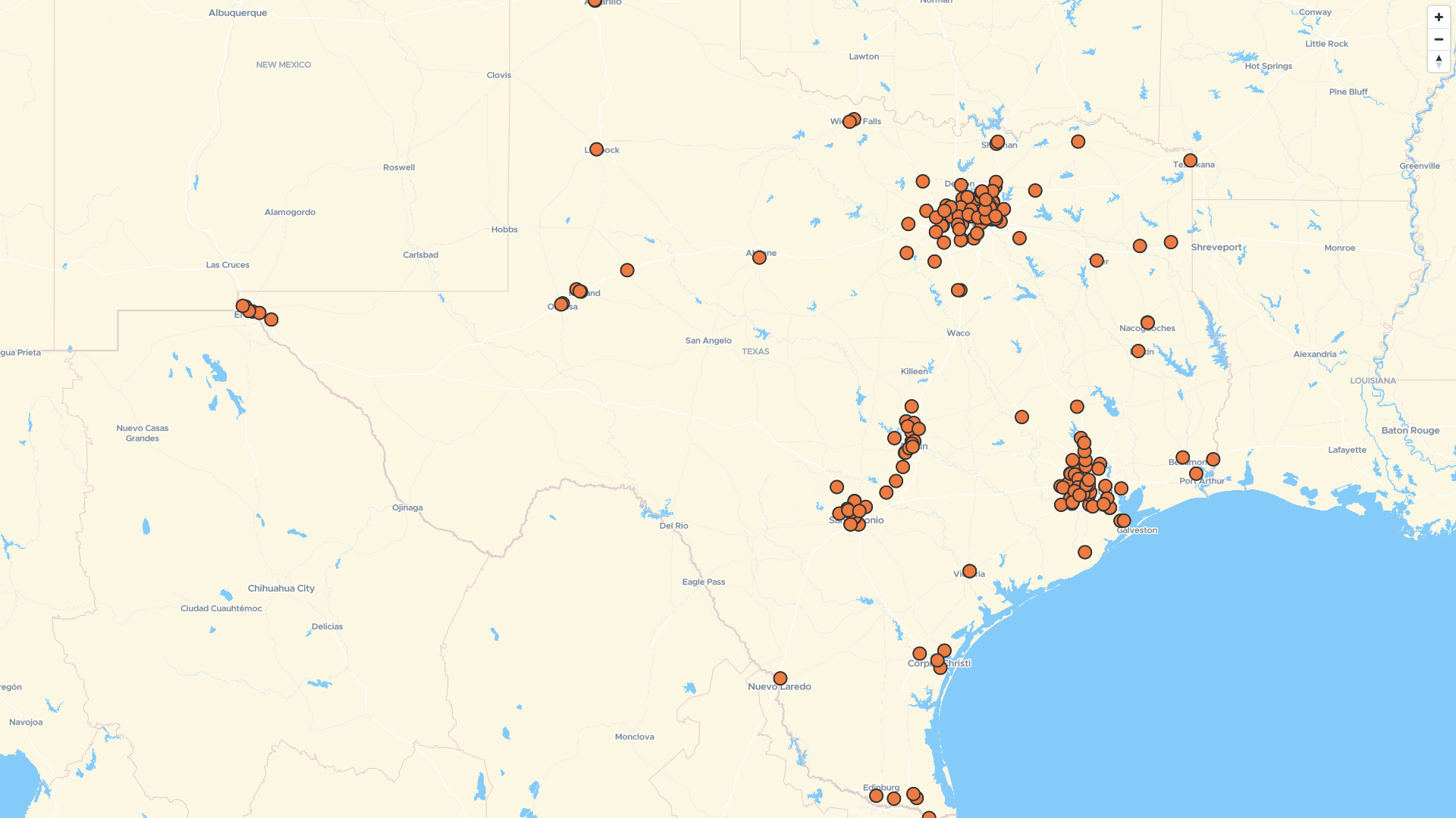 Map of Labcorp locations in Texas, US | Mapstack
