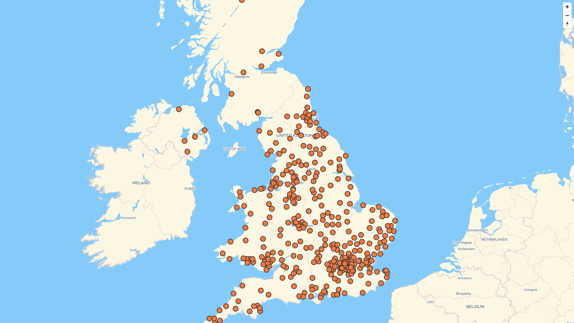 Map of Barclays Local locations, UK | Mapstack