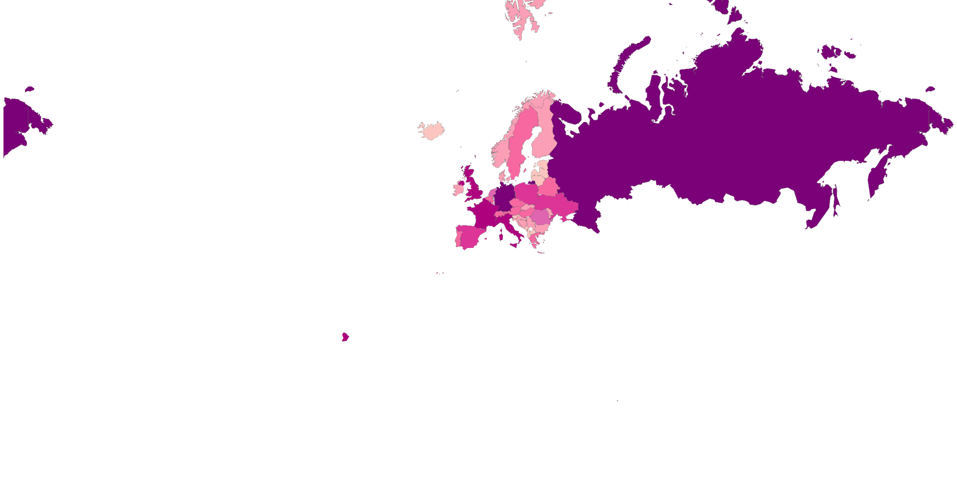 EU Countries by Population Map (2023) | Mapstack