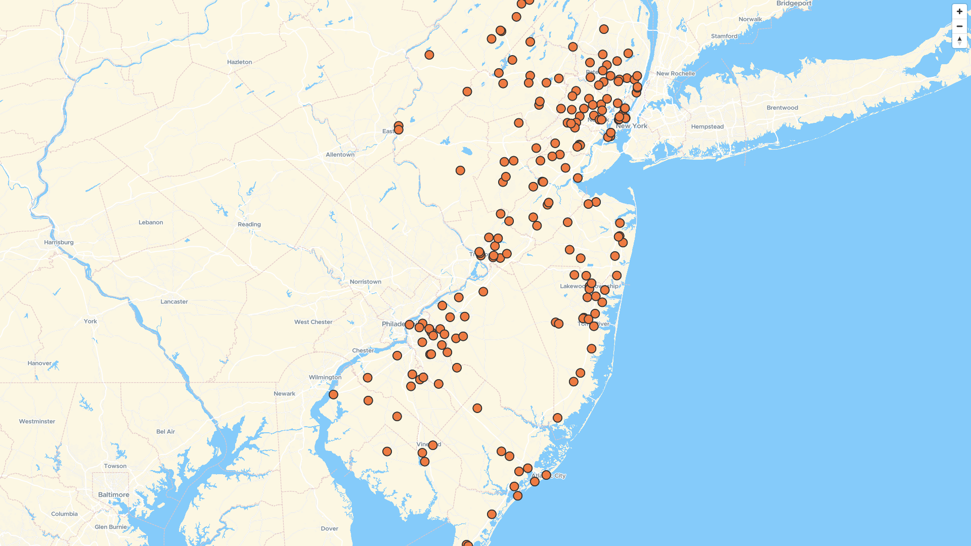 Map of Labcorp locations in New Jersey, US | Mapstack