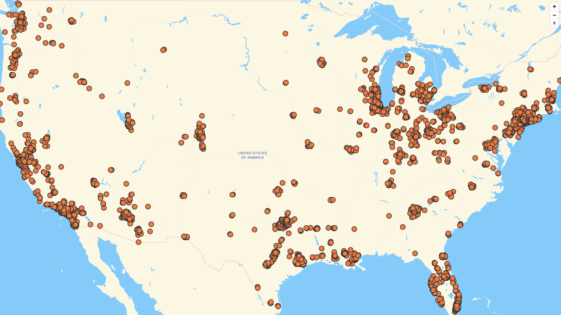 Map of Chase Bank locations, US | Mapstack