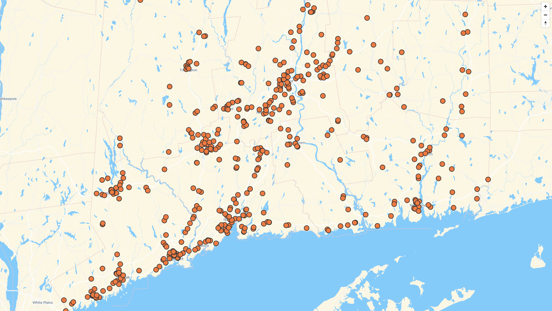 Map of Western Union locations in Connecticut, US | Mapstack