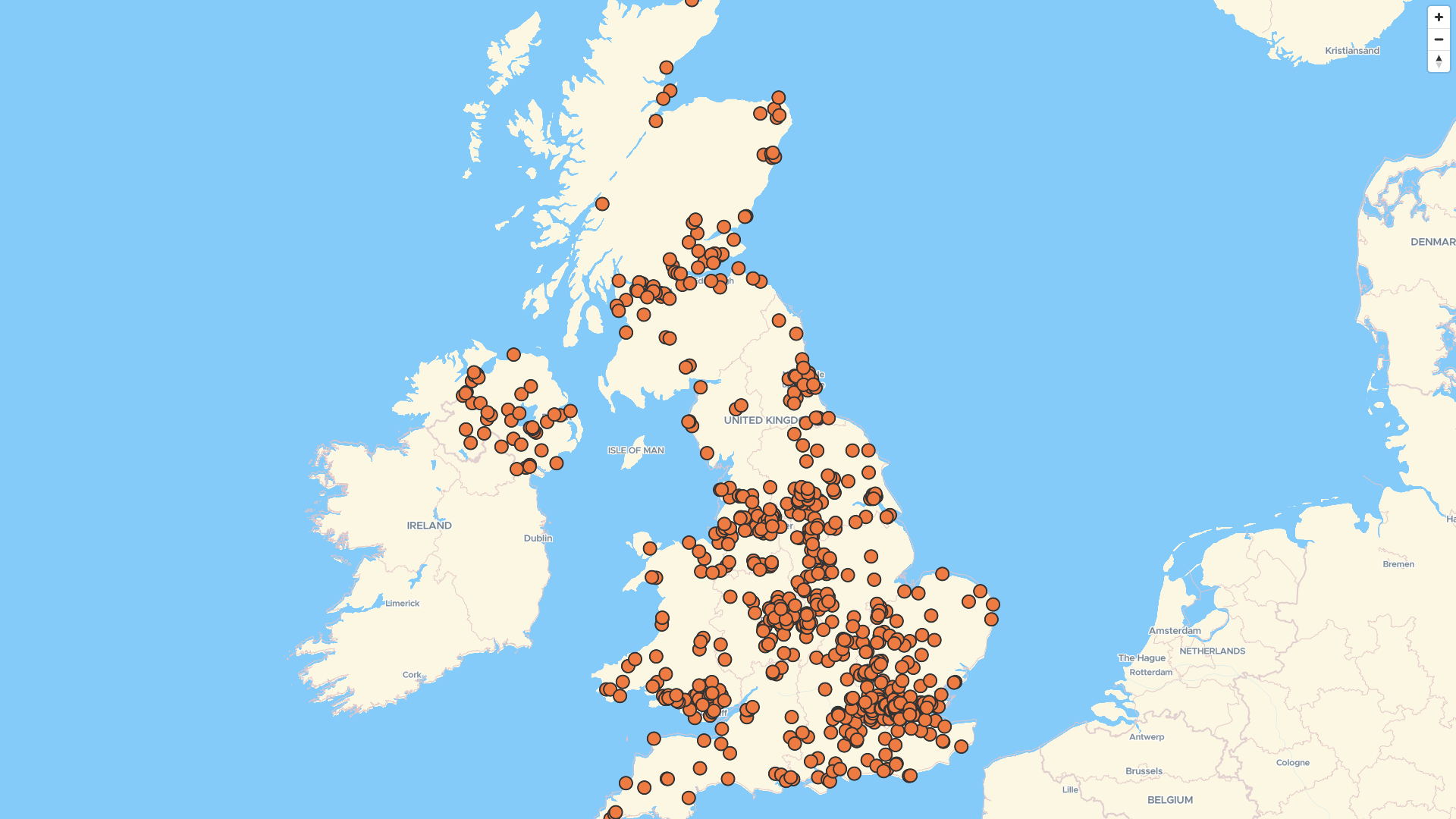 Map of Nisa Local locations, UK | Mapstack