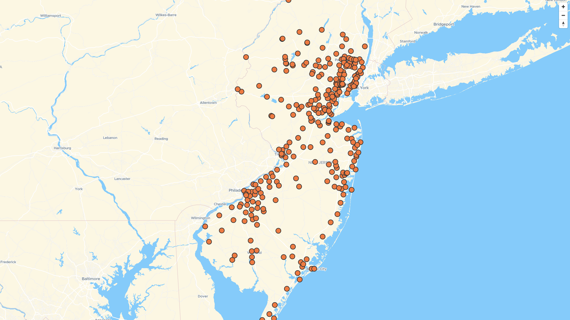 Map of McDonald's locations in New Jersey, US | Mapstack