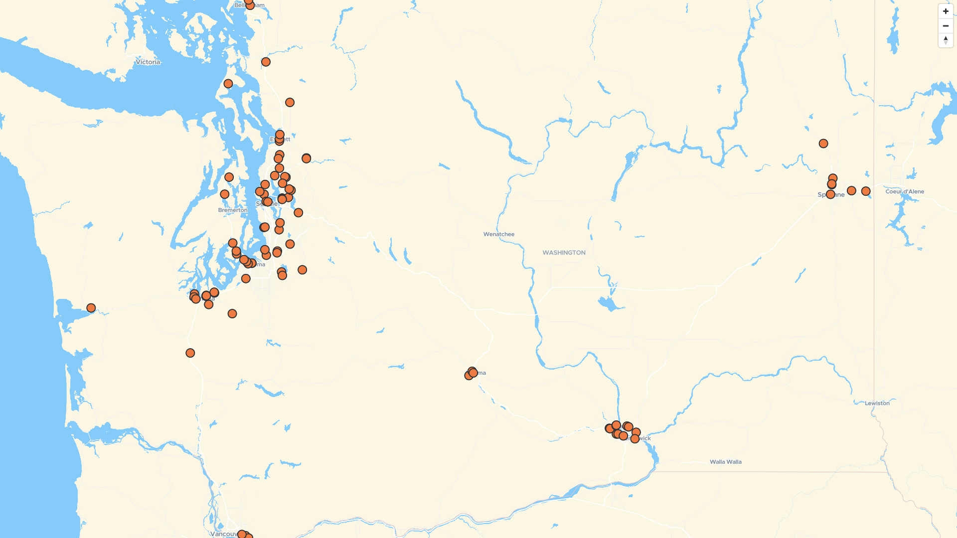 Map of Labcorp locations in Washington, US | Mapstack