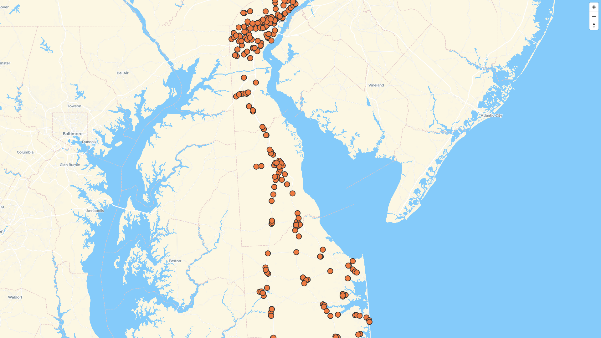 Map of Western Union locations in Delaware, US | Mapstack