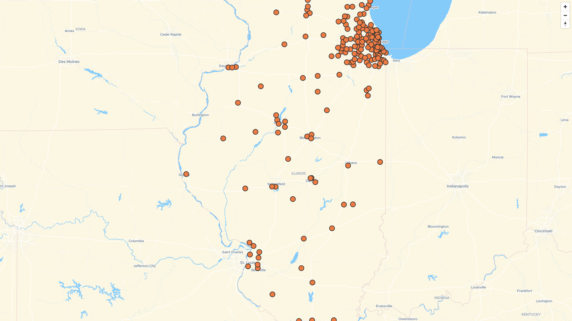 Map of ALDI USA locations in Illinois, US | Mapstack